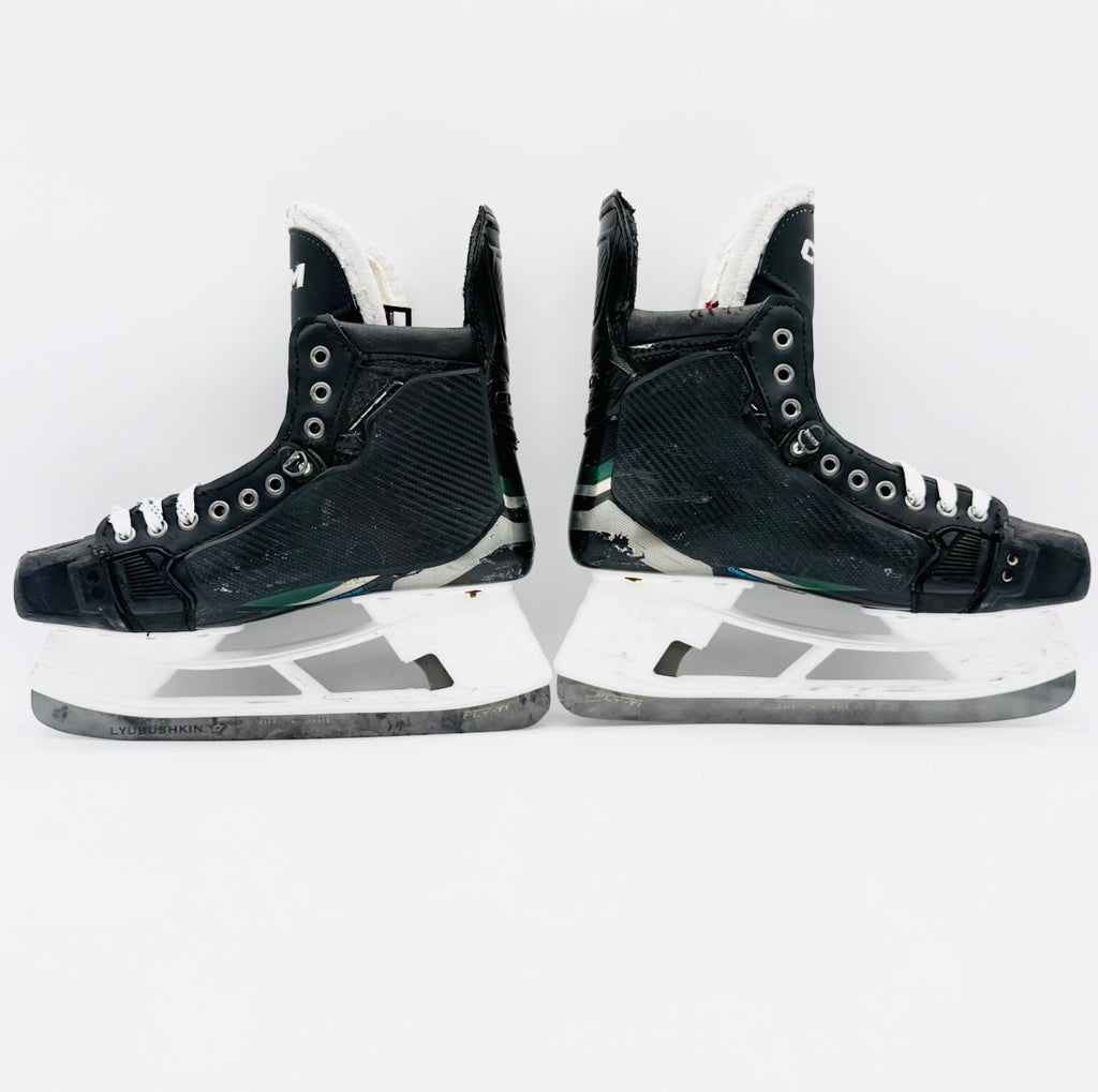 Custom Green CCM Jetspeed FT6 Pro Hockey Skates-9.5-Regular Fit-288-Fl ...
