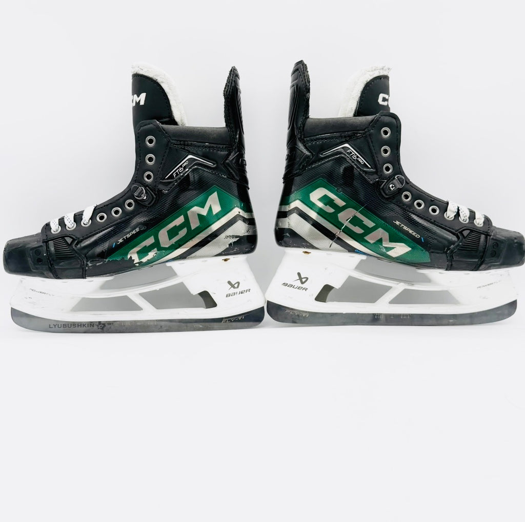 Custom Green CCM Jetspeed FT6 Pro Hockey Skates-9.5-Regular Fit-288-Fl ...
