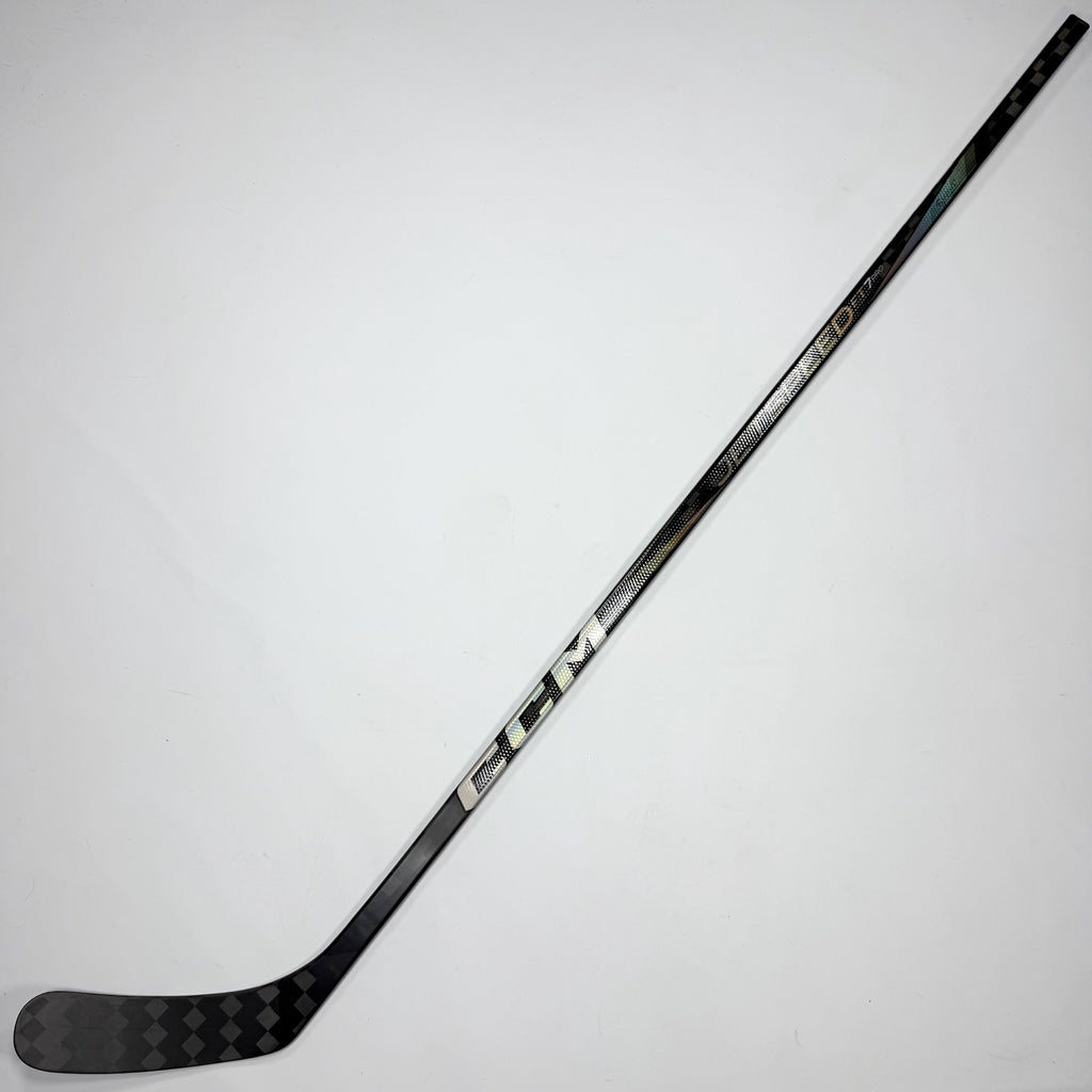 New Custom Black CCM JetSpeed FT7 Pro-RH-75-Zegras Pro Curve-Bubble Te ...